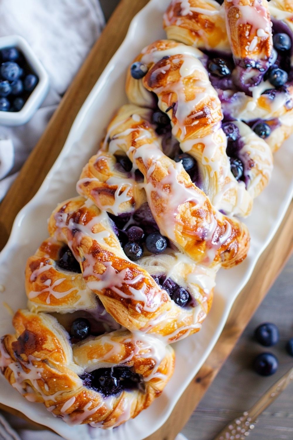 Blueberry Cream Cheese Pastry Braid