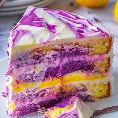 Lavender Lemon Cream Cake With White Chocolate Frosting