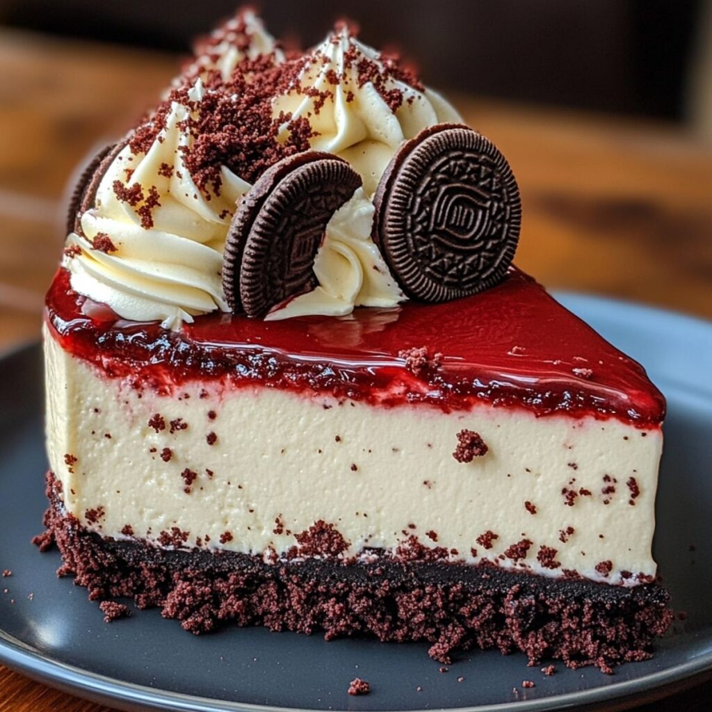 Red Velvet Oreo Cheesecake