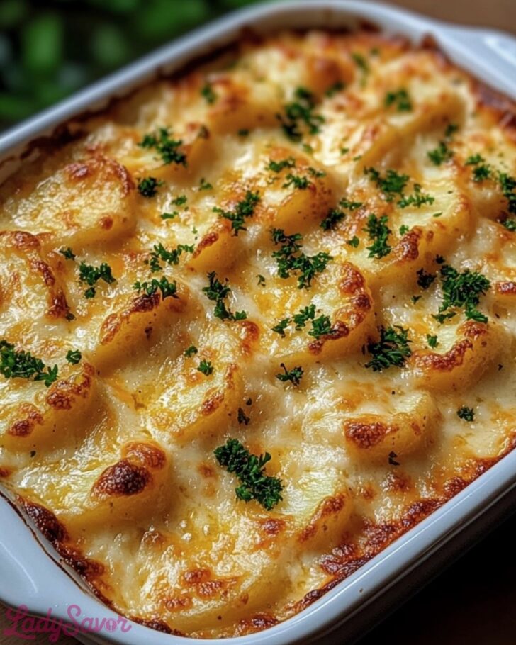 Dad's Creamy Cheesy Au Gratin Potatoes