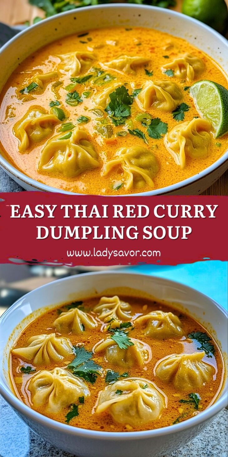 Easy Thai Red Curry Dumpling Soup