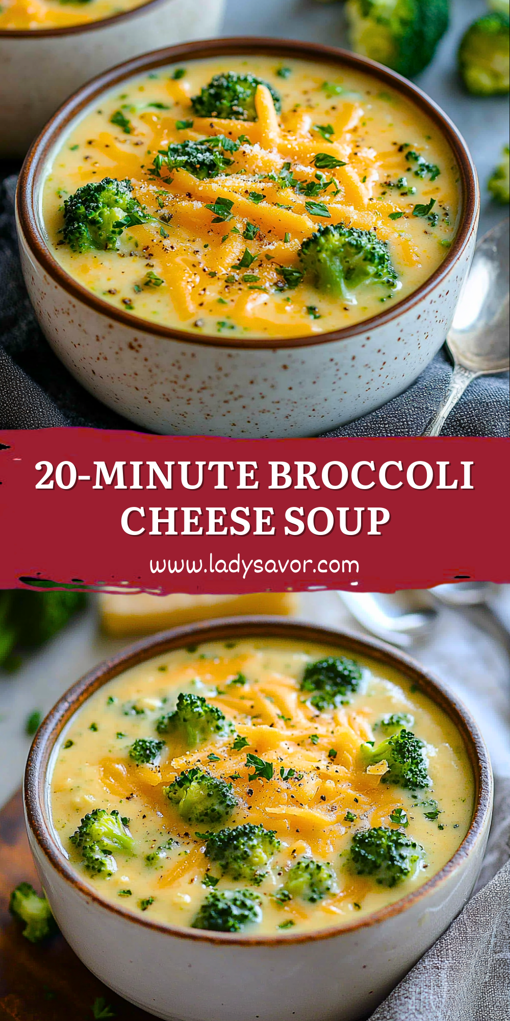 20 Minute Broccoli Cheese Soup