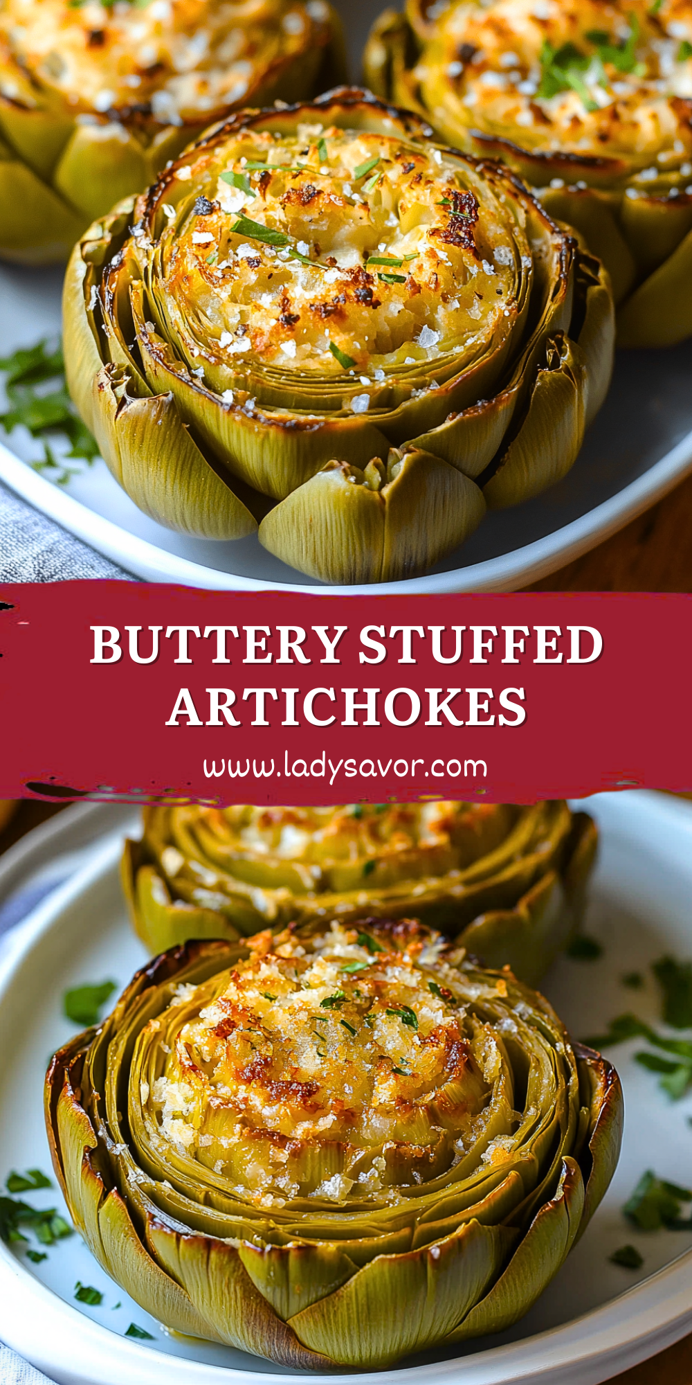 Buttery Stuffed Artichokes