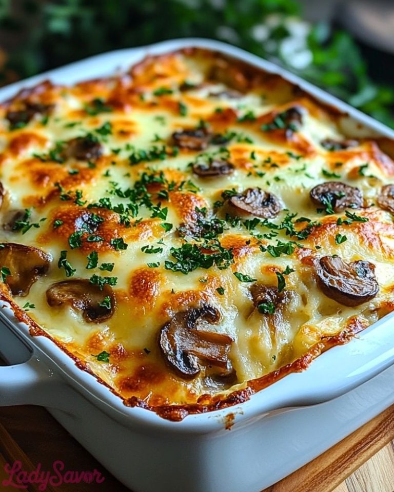 Mushroom Mozzarella Bake