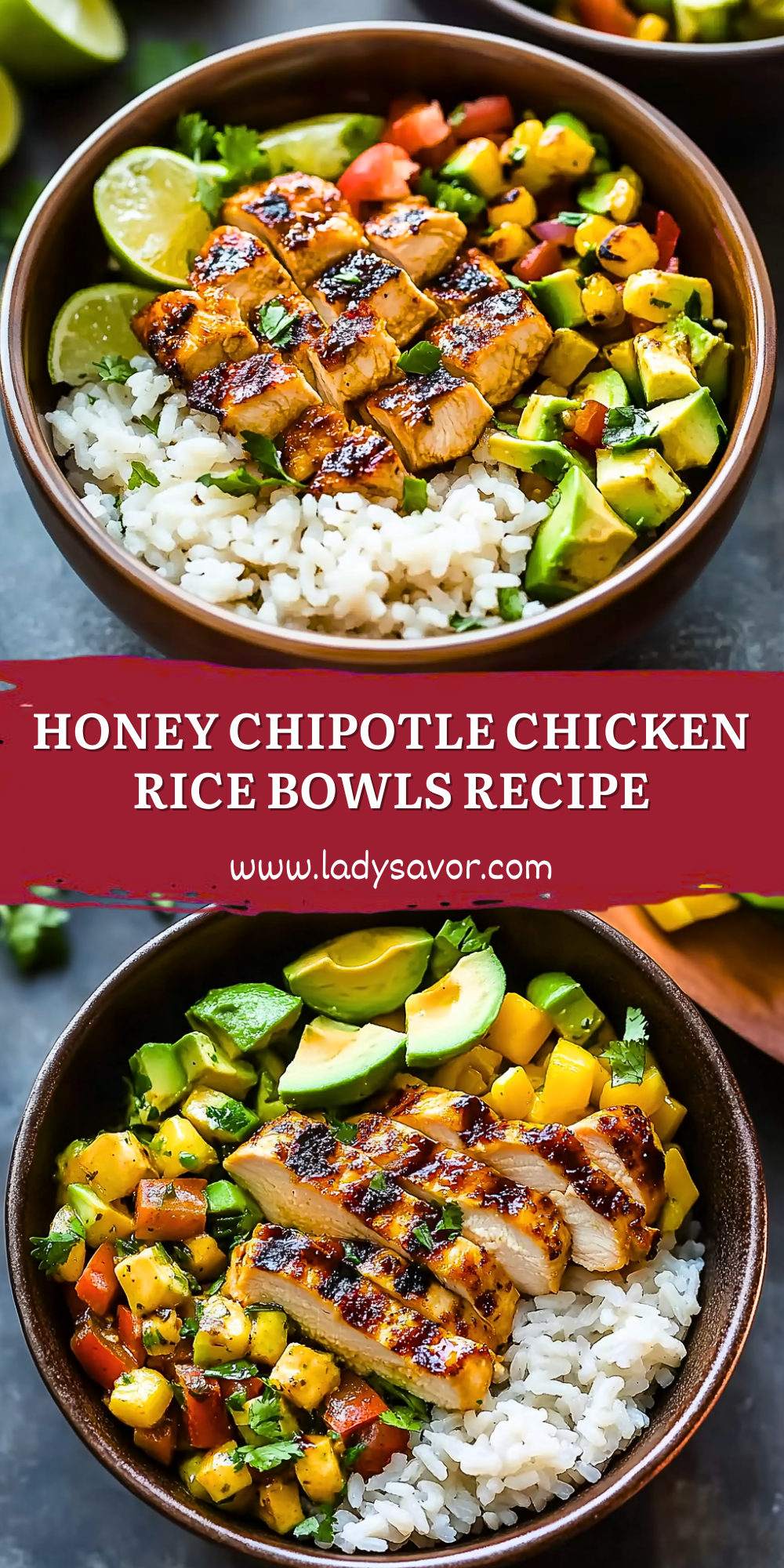 Honey Chipotle Chicken Rice Bowls Recipe