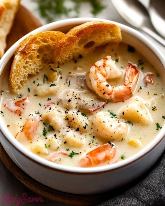 Thick And Creamy Seafood Chowder Recipe