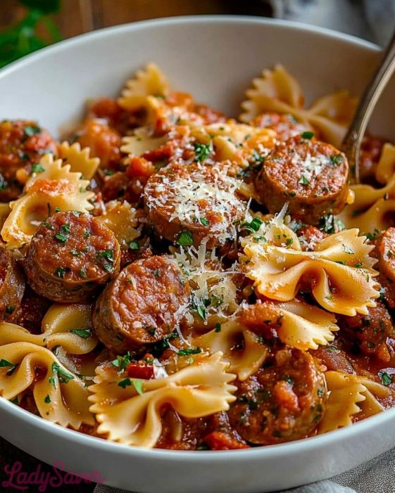 Italian Sausage With Bow Tie Pasta