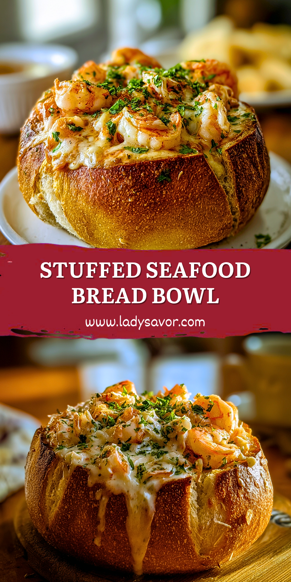 Stuffed Seafood Bread Bowl