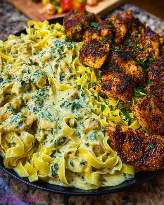 Velveeta Chicken Fettuccine With Garlic Cheese Sauce