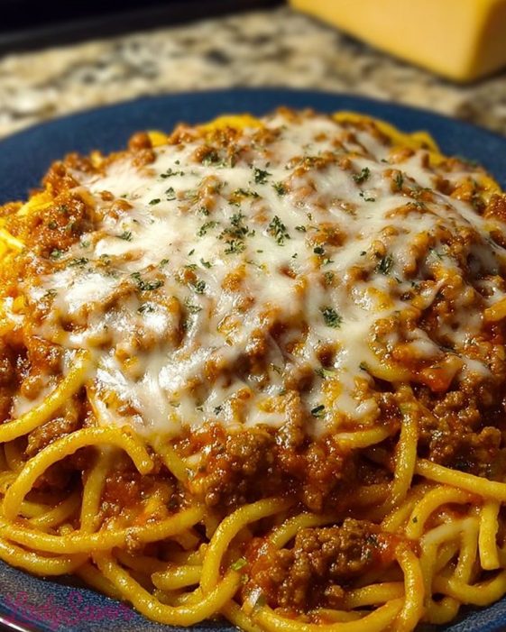 Velveeta Spaghetti With Italian Beef Marinara