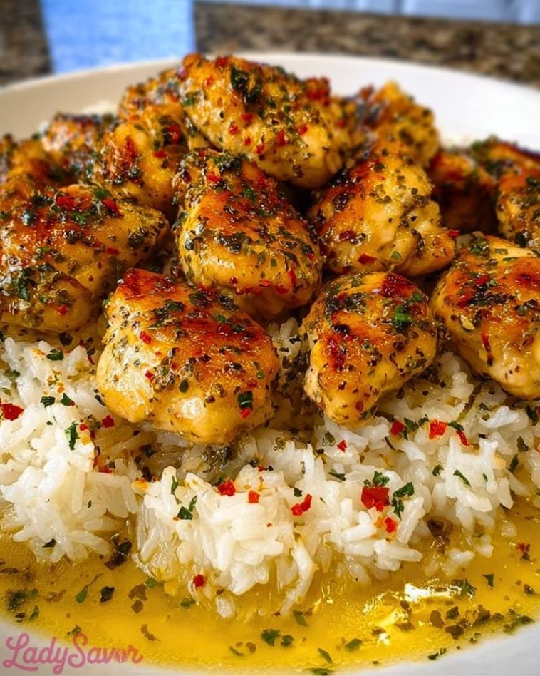 Chicken Scampi With Garlic Parmesan Rice