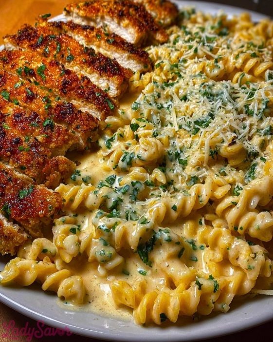 Creamy Cajun Chicken Twisted Pasta With Mozzarella Alfredo