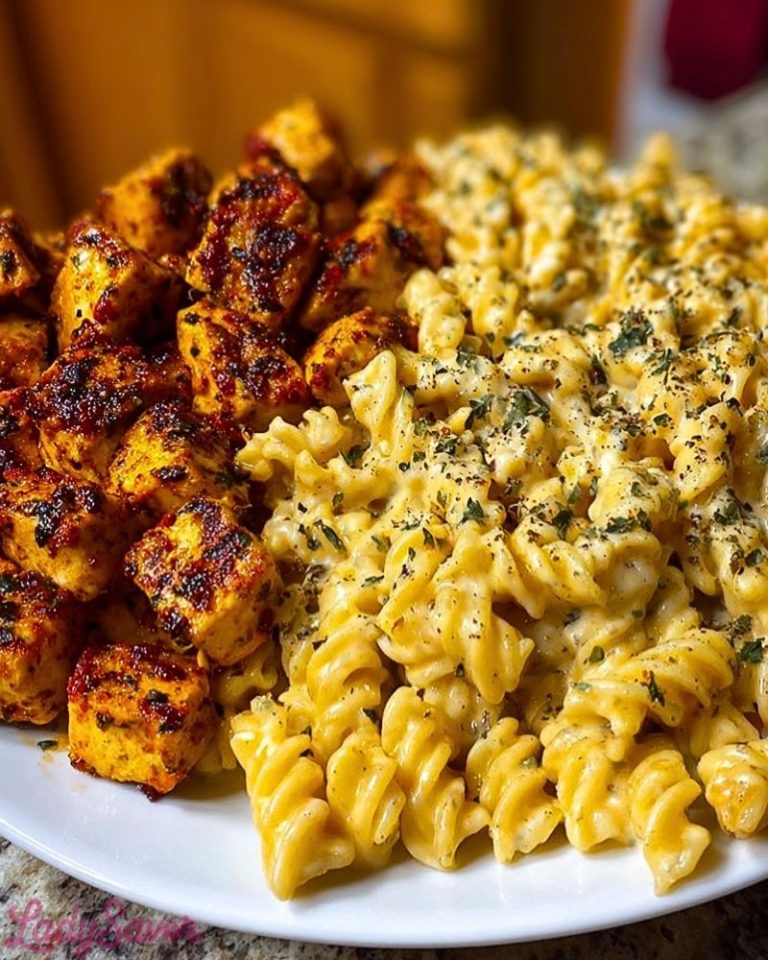 Creamy Velveeta Chicken Rotini Pasta With Mozzarella Garlic Cheese Sauce