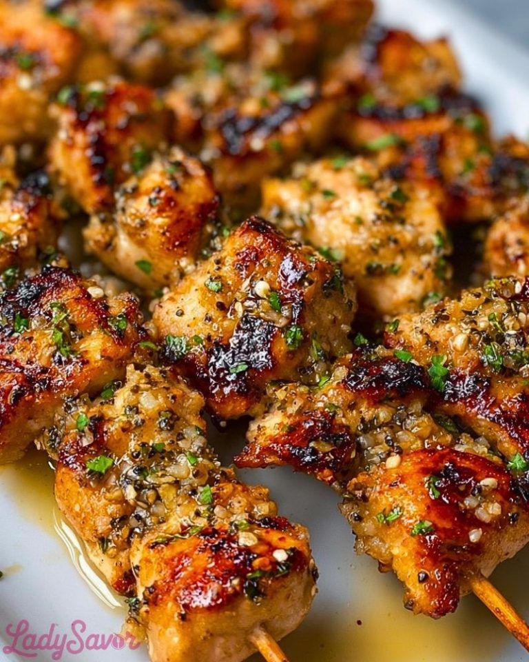 Spicy Garlic Parmesan Chicken Skewers Recipe