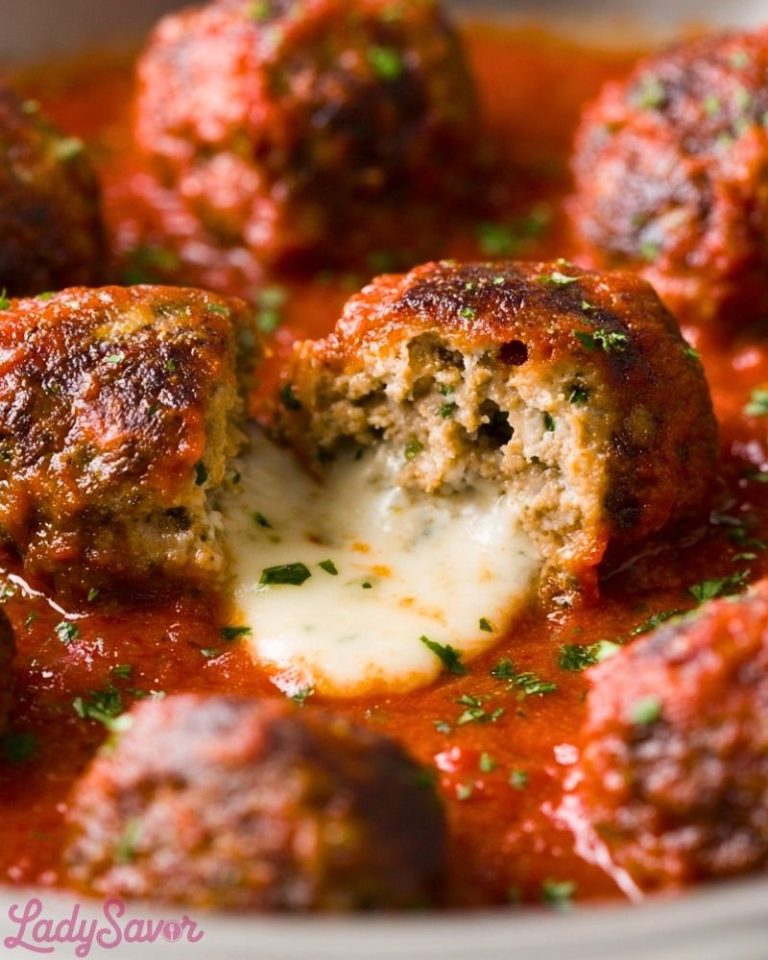 Stuffed Meatballs With Mozzarella Cheese