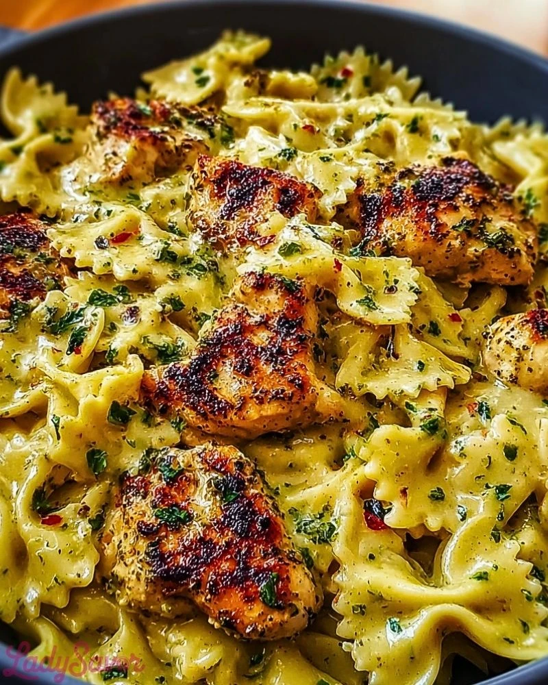 Mozzarella Garlic Butter Chicken Bowties In Cheesy Cream